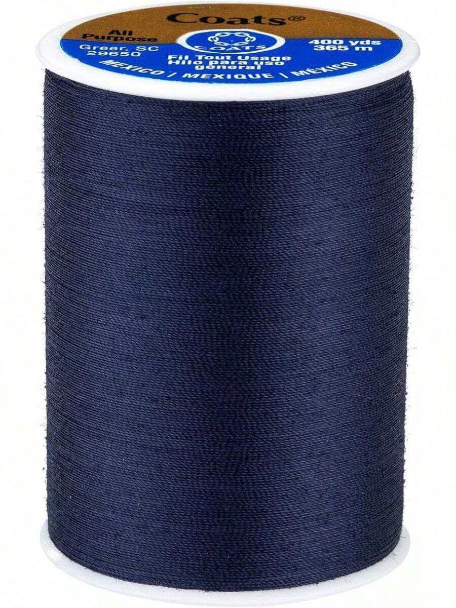 Coats & Clark All-Purpose Navy Thread /400 Yard Spool/ 1 Spool Of Yarn ...