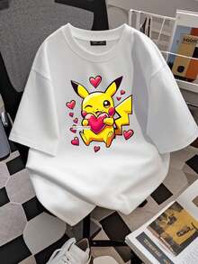 180g Pure Cotton Pikachu Valentine PNG, Pikachu Holding Heart PNG, Cute ...
