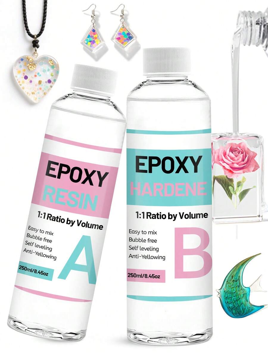120ml/250ml Epoxy Resin Kit, Perfect For Art, Jewelry, Crafts ...