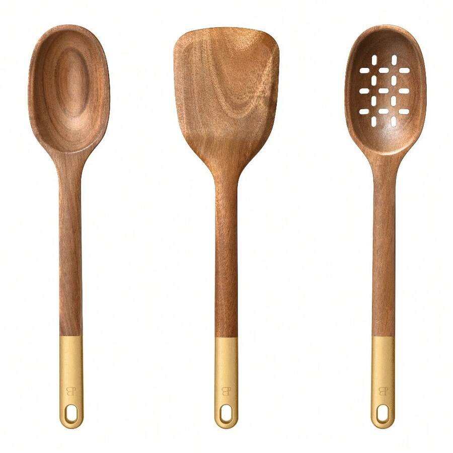 3-Piece Wood Kitchen Utensil Set | SHEIN USA