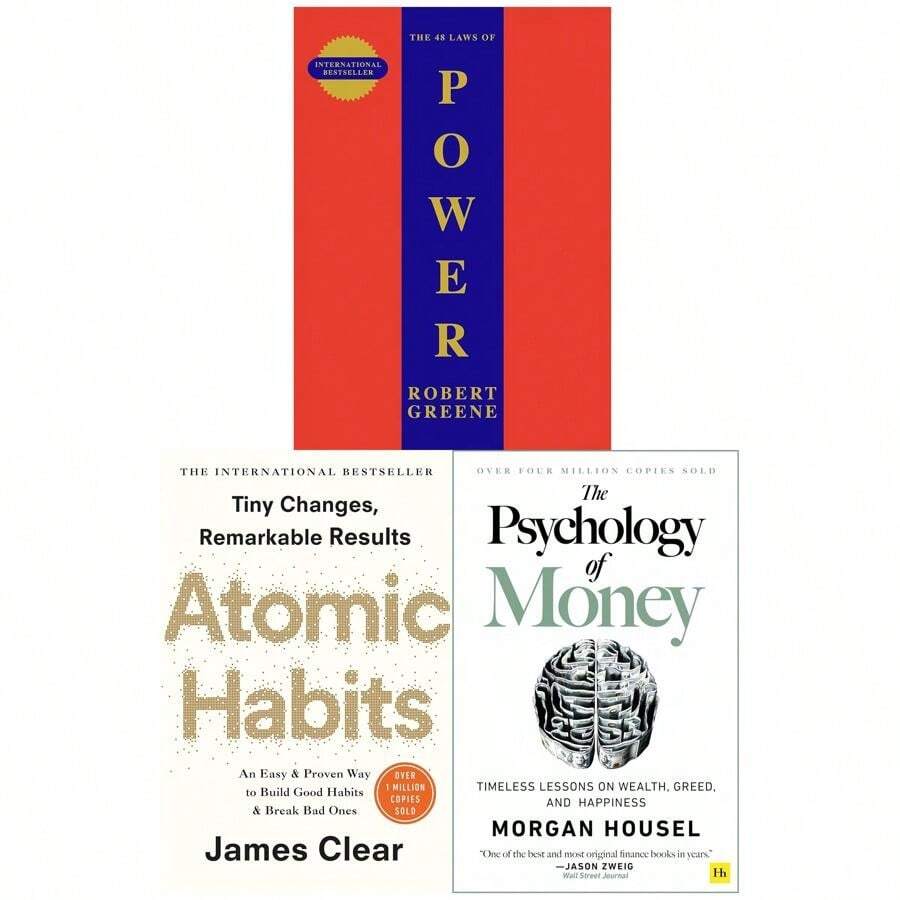 The 48 Laws Of Power, Atomic Habits And The Psychology Of Money 3 Books ...