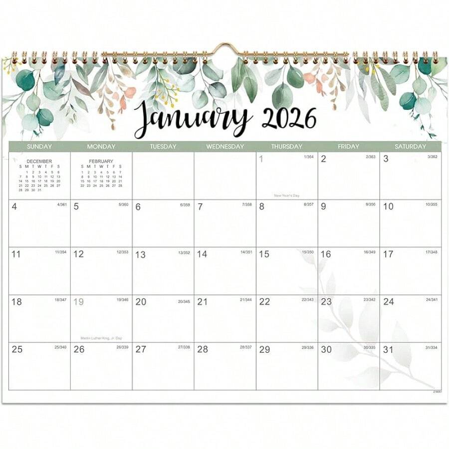 2026 Calendar - 2026 Wall Calendar 12 Month From Jan. 2026 To Dec. 2026 ...