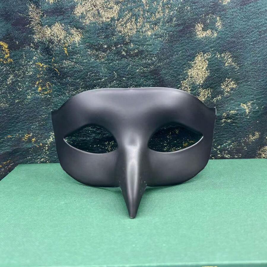 Raven Half Face Covering Portable Halloween Masquerade Costume Facewear ...