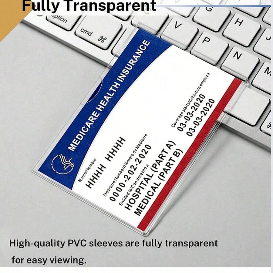 Clear Protective Card Sleeve For Social Security Card - Transparent ID ...