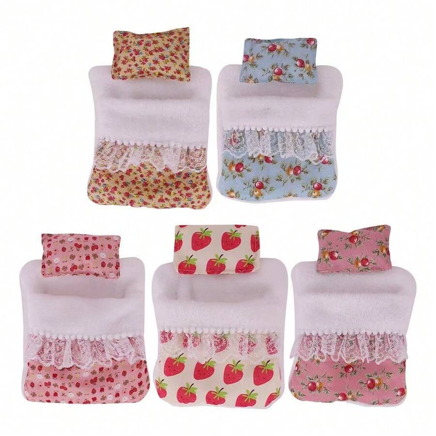 New 17cm Labubu Doll 17cm Doll Bed Series Set, Removable Clothing ...