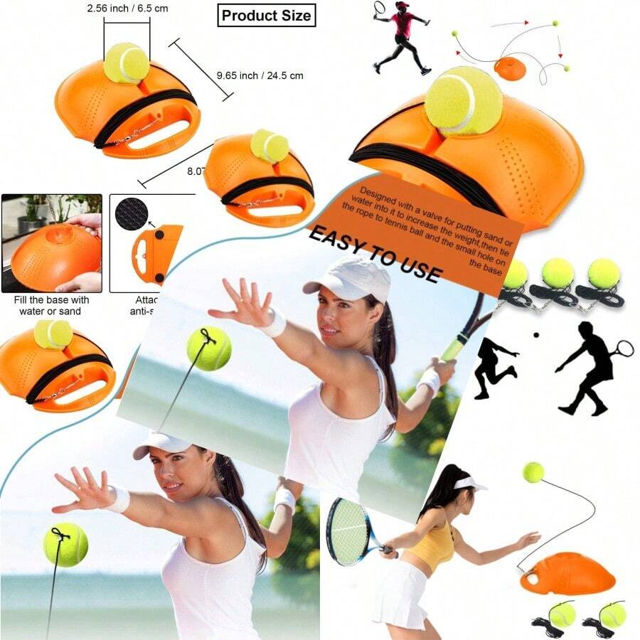 Tennis Trainer Rebound Ball 3 String Balls Practice Trainer For | Mode ...