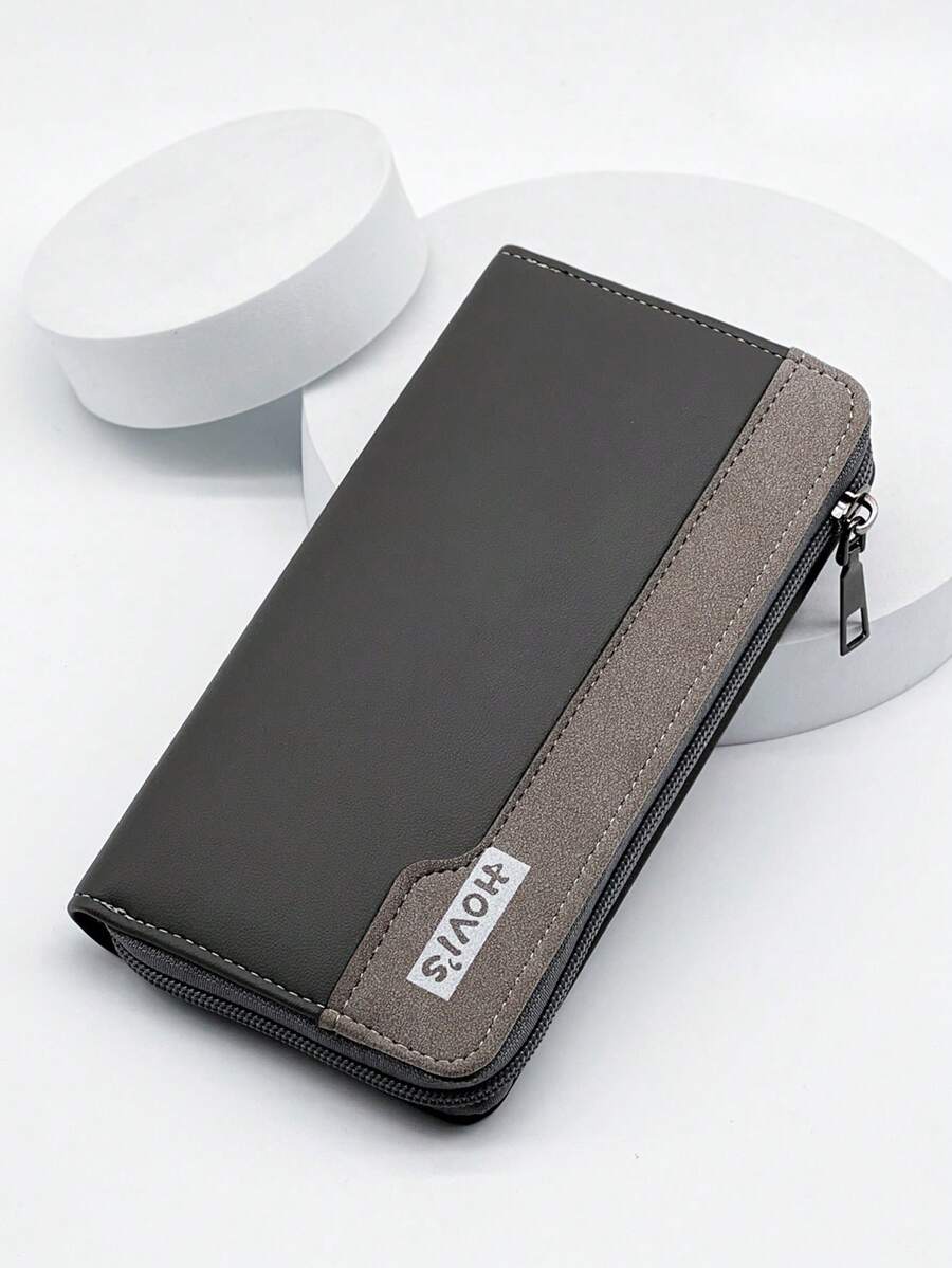 Minimalist Solid Color Basic Long Wallet Fashion Business Casual Cell ...