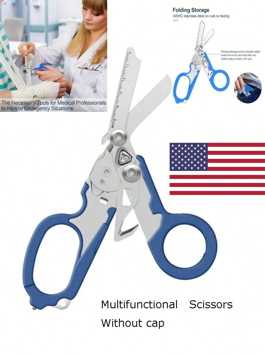 Trauma Shears Emergency Response Shears, Stainless Steel Foldable ...