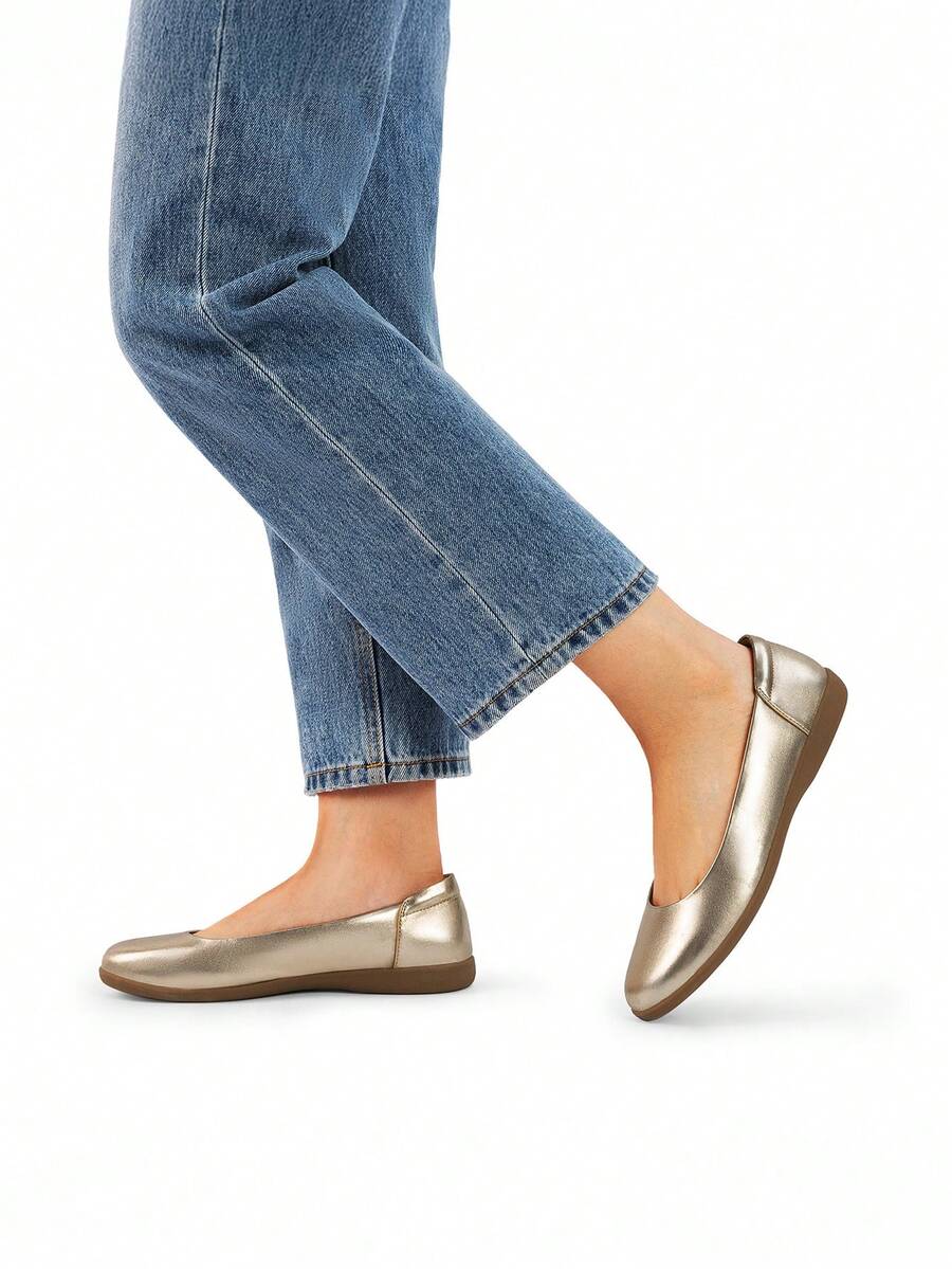 Women's Ballet Flats Comfortable Dressy Work Shoes, Round Toe Slip-On ...