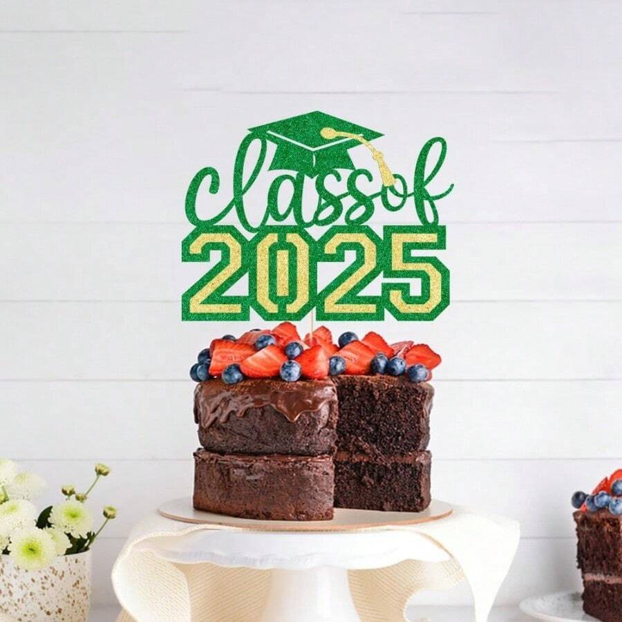 Glitter Class Of 2025 Cake Topper Congrats Grad 2025 Congrats Class Of ...