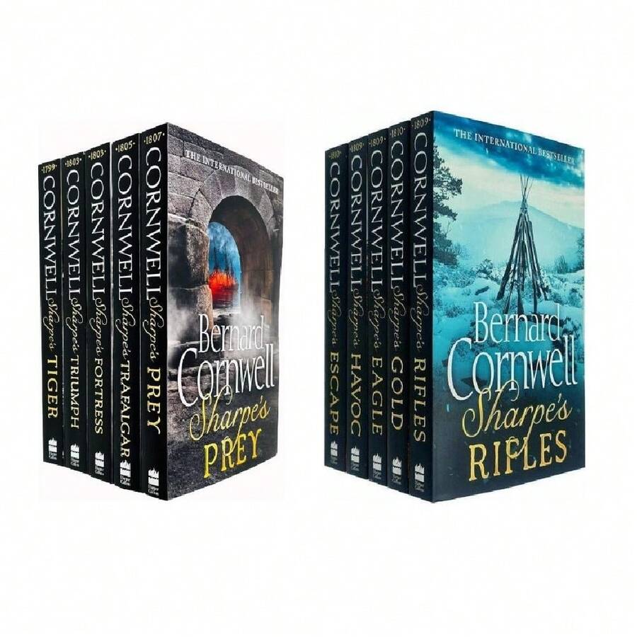 Bernard Cornwell Richard Sharpe Series 1 To 10 - 10 Books Set | Moda de ...