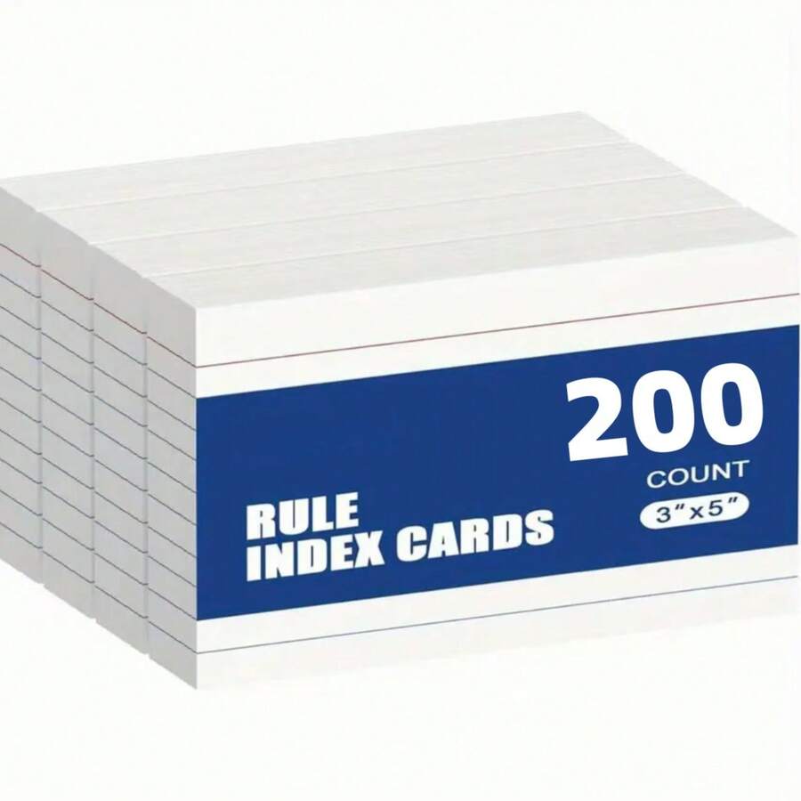 3x5 Regular Index Card, Available In 6 Colors With Blank Horizontal ...