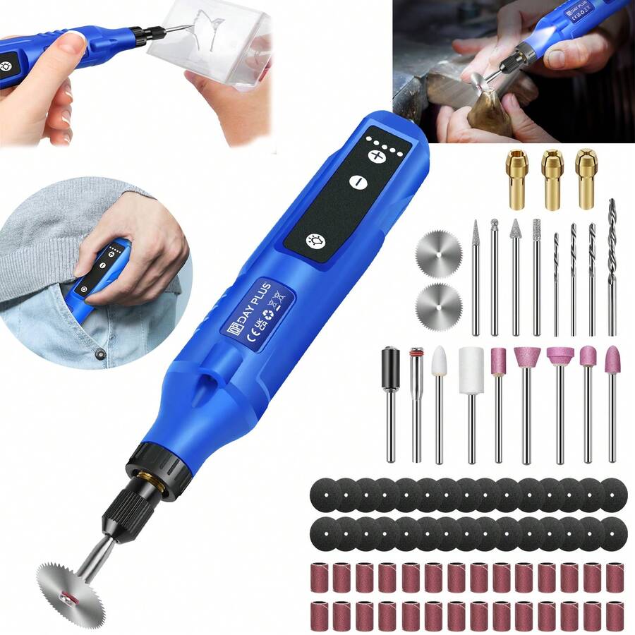 Huini Cordless Rotary Tool Kit, Multi-Purpose Rechargeable Power Rotary ...