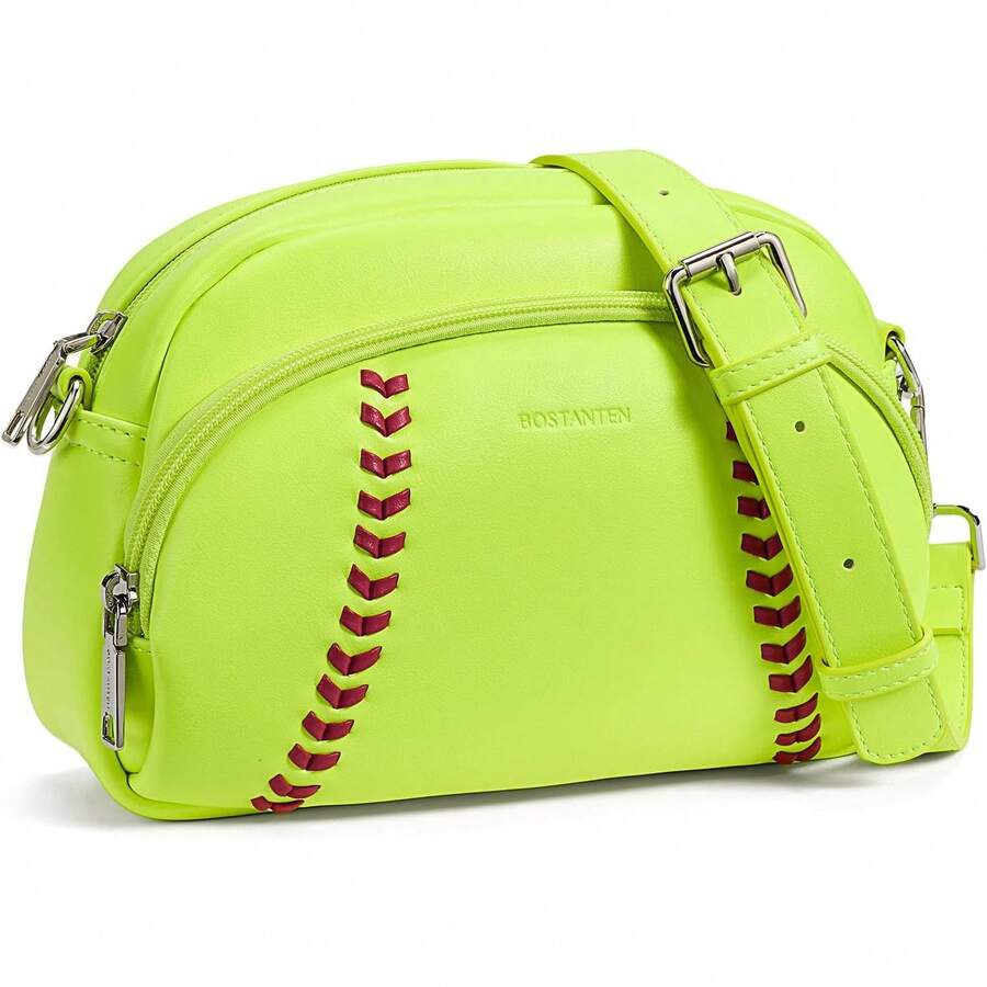 BOSTANTEN Baseball Crossbody Purses Sport Mom Small Shoulder Bag Vegan ...