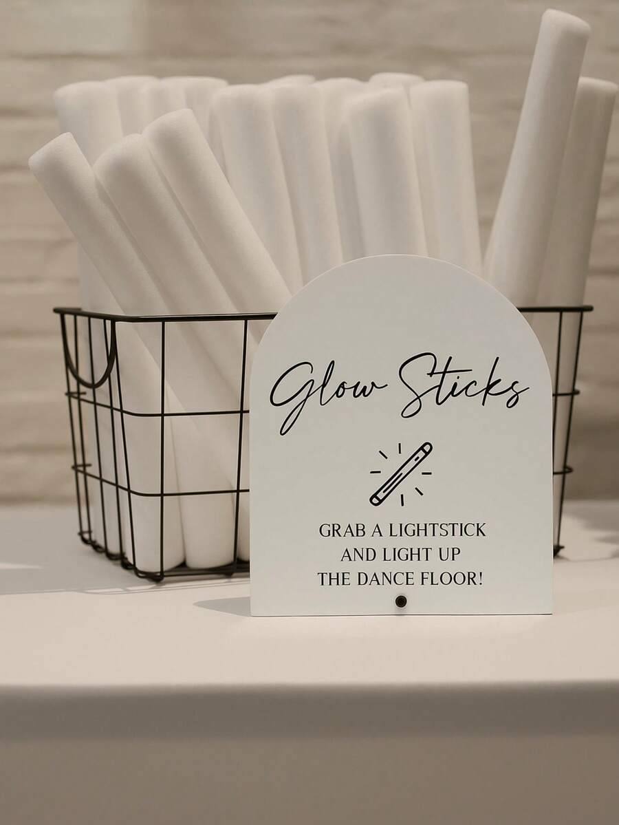 Glow Sticks Acrylic Sign, Glow Sticks Sign, Glow Sticks Wedding Sign ...
