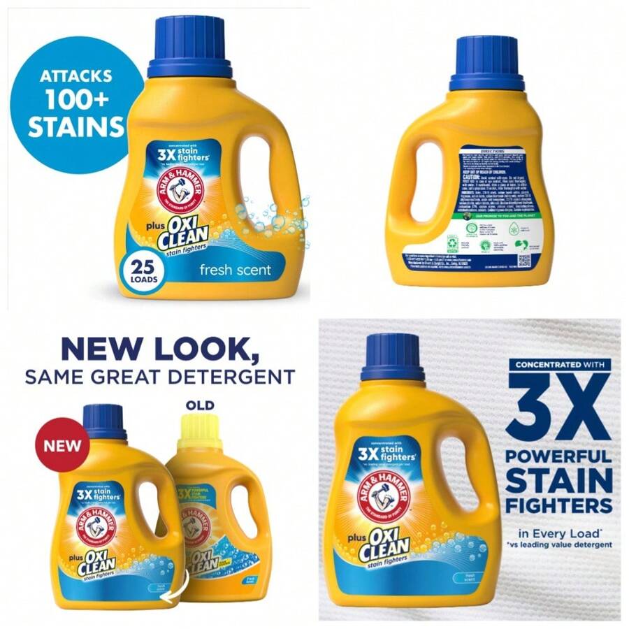 Best - Plus OxiClean Stain Fighter Liquid Laundry Detergent, Fresh ...