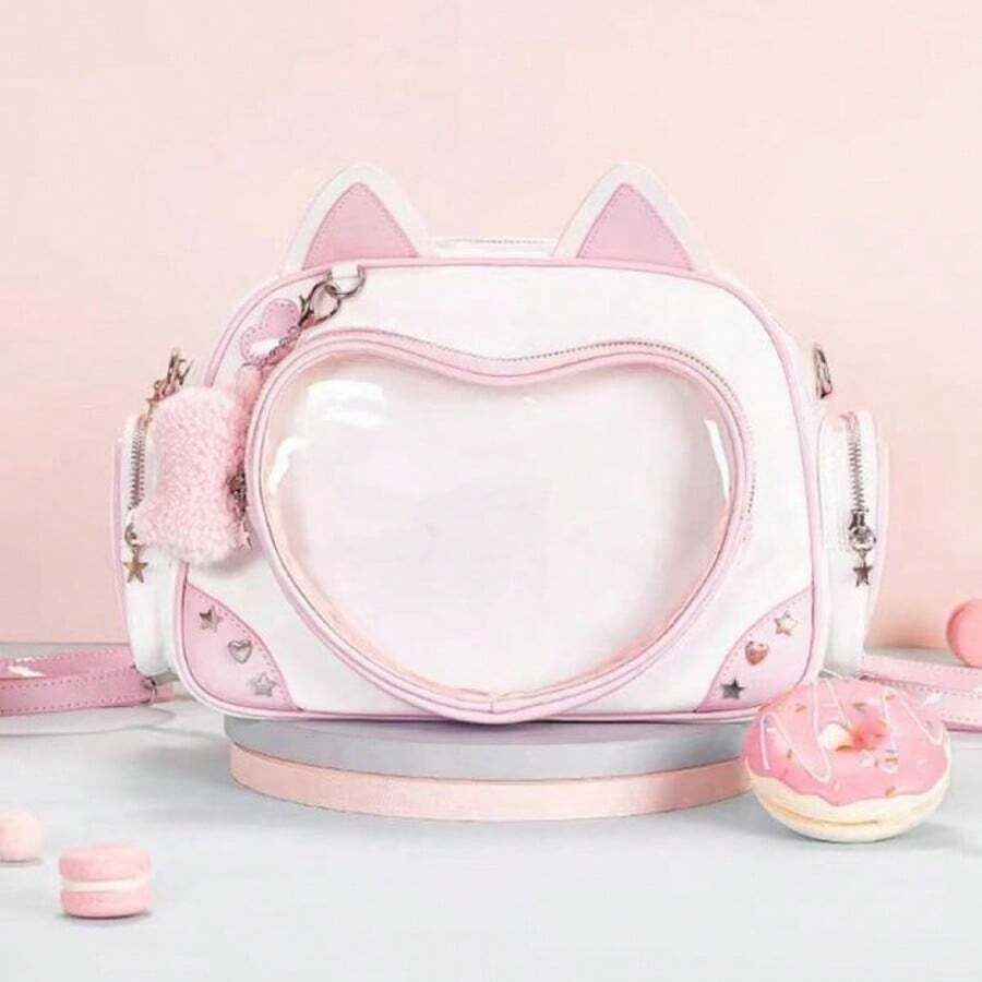 Y2K Millennial Girl Love Cat Ear Bag 2025 New Daily Yuri Small Meal ...