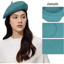 Boina clásica de lana para hombre y mujer, sombrero de pintor estilo ...