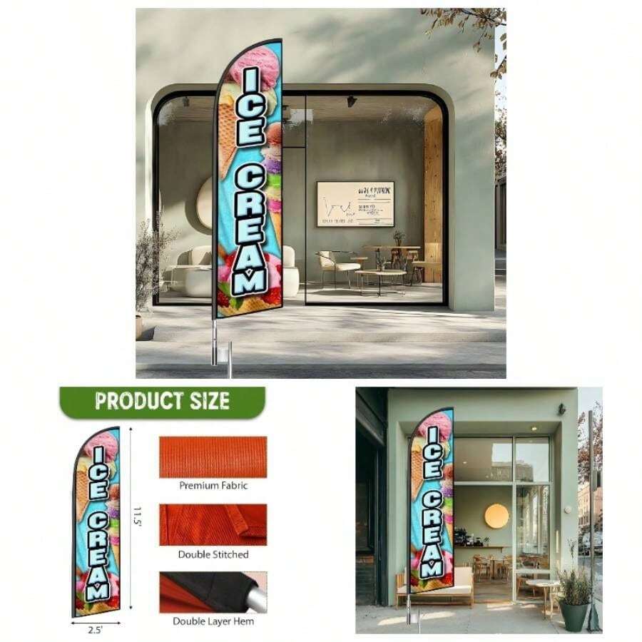 Bandera de viento para negocios y eventos al aire libre, de 11 pies de ...