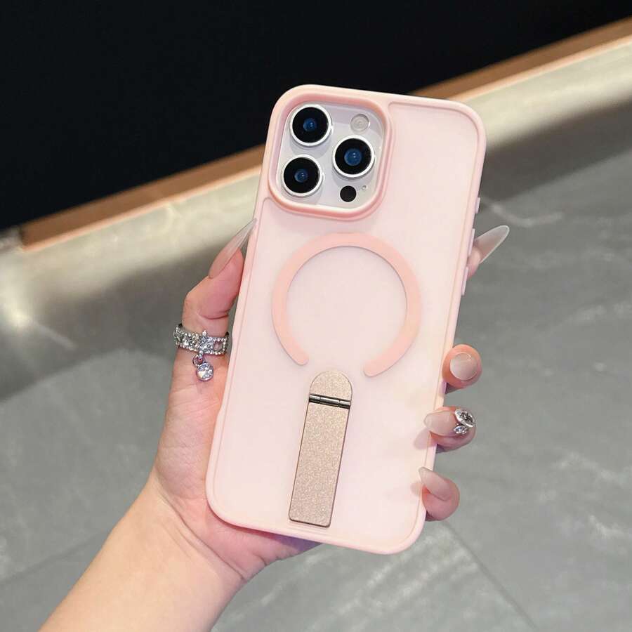 Magnetic Phone Case 1PC Standing Stand Skin-Feel Phone Case Lens ...