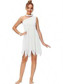 Halloween Women Costume White Dress Cosplay Blue Outfithalloween ...