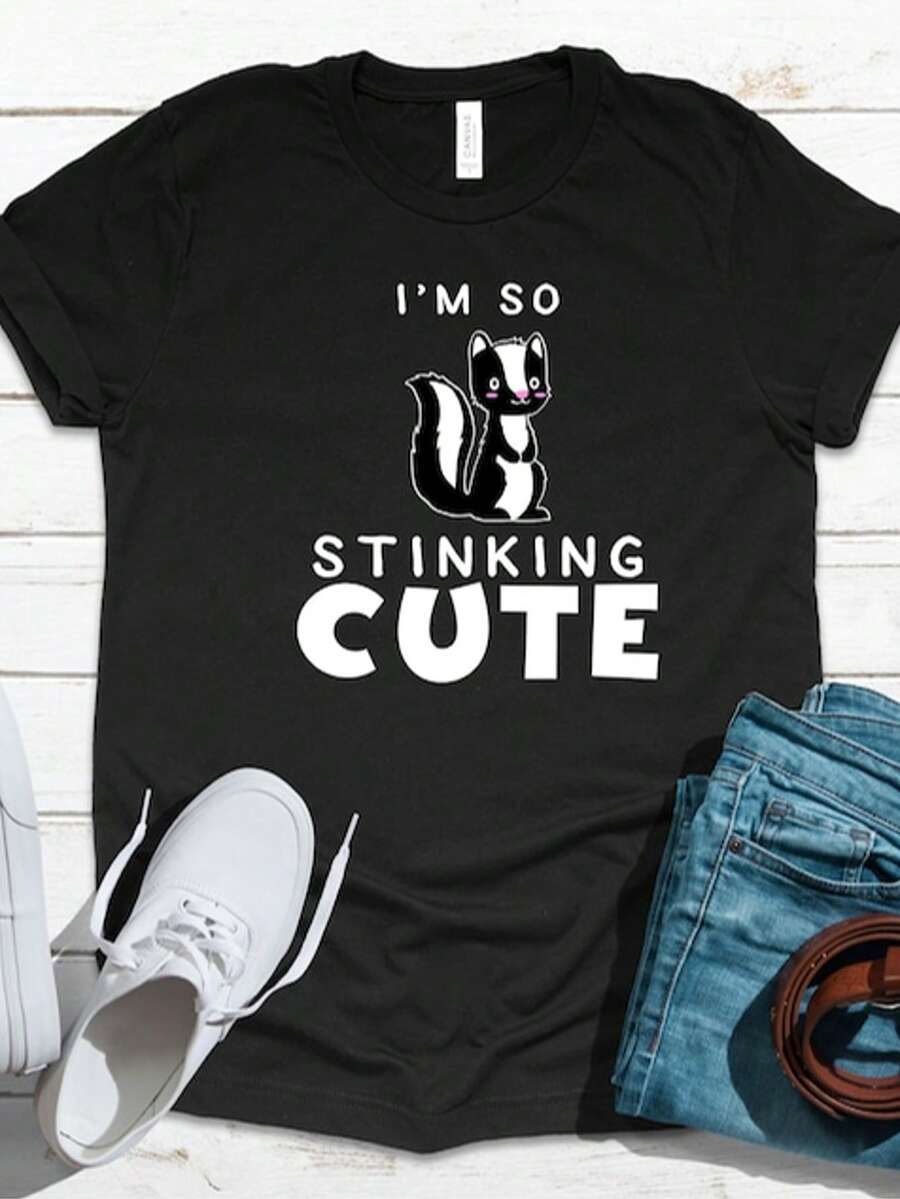 Skunk Funny So Stinking Cute Animal T-Shirt, Tank Top, Hoodie ...
