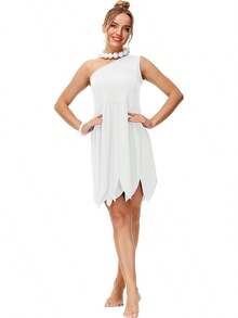 Halloween Women Costume White Dress Cosplay Blue Outfithalloween ...