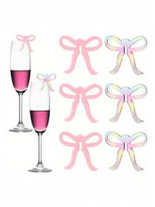 10 pezzi di segnaposto per bicchieri da vino a forma di fiocco ...