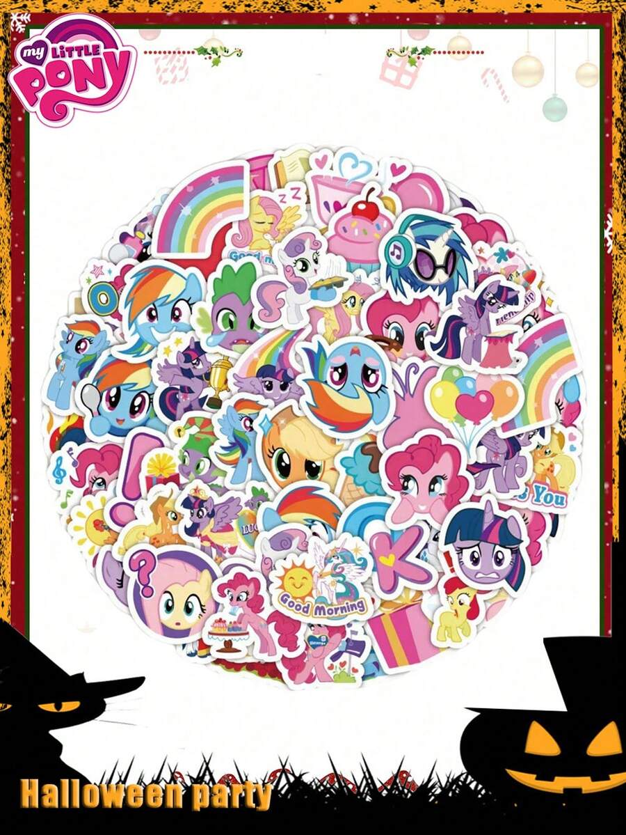 MY LITTLE PONY 60/120pcs Cute Cartoon Pony Planner Stickers, Notebook ...