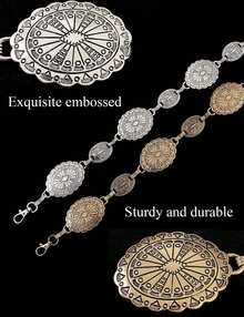 TOPACC Western Metal Concho Belt For Women Cowgirl Chain Belts For ...