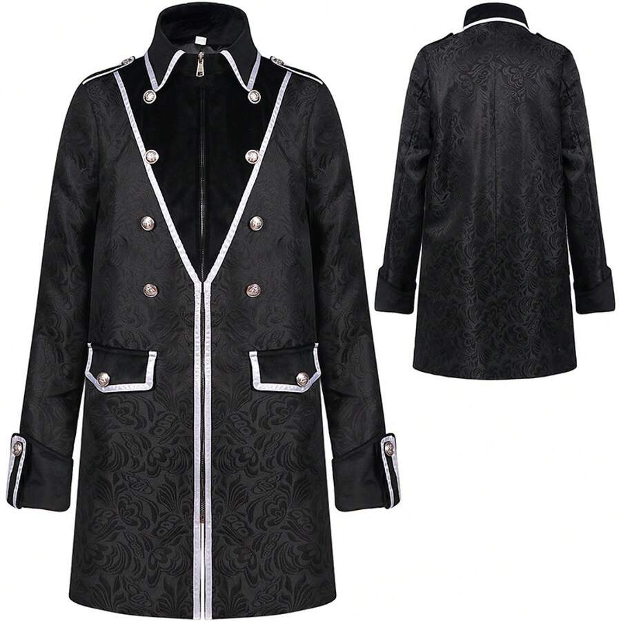 Herren Vintage Steampunk Jacke Viktorianischen Ära Gothic Mantel ...