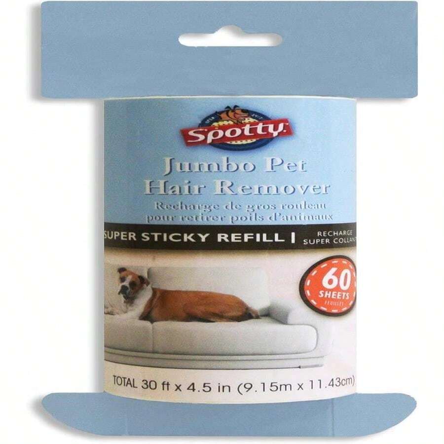 Spotty Jumbo Extra Sticky, Adhesive Lint Roller Refill, Pet Cat & Dog ...