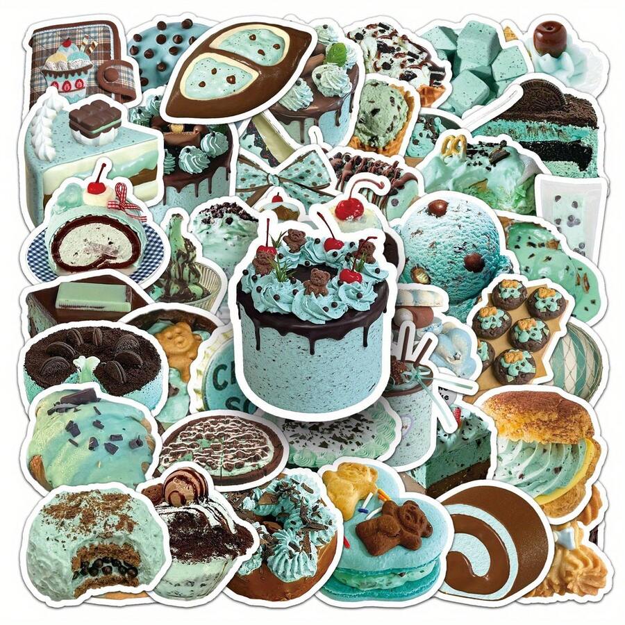 50PCS Cute Food Stickers Dessert Stickers Cake Stickers Food Stickers ...