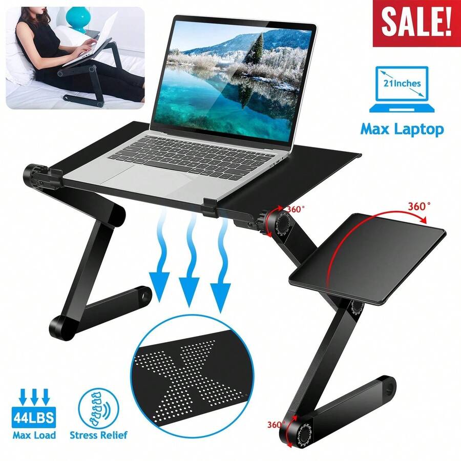 Aluminum Alloy Laptop Computer Table 360° Adjustable Laptop Computer ...