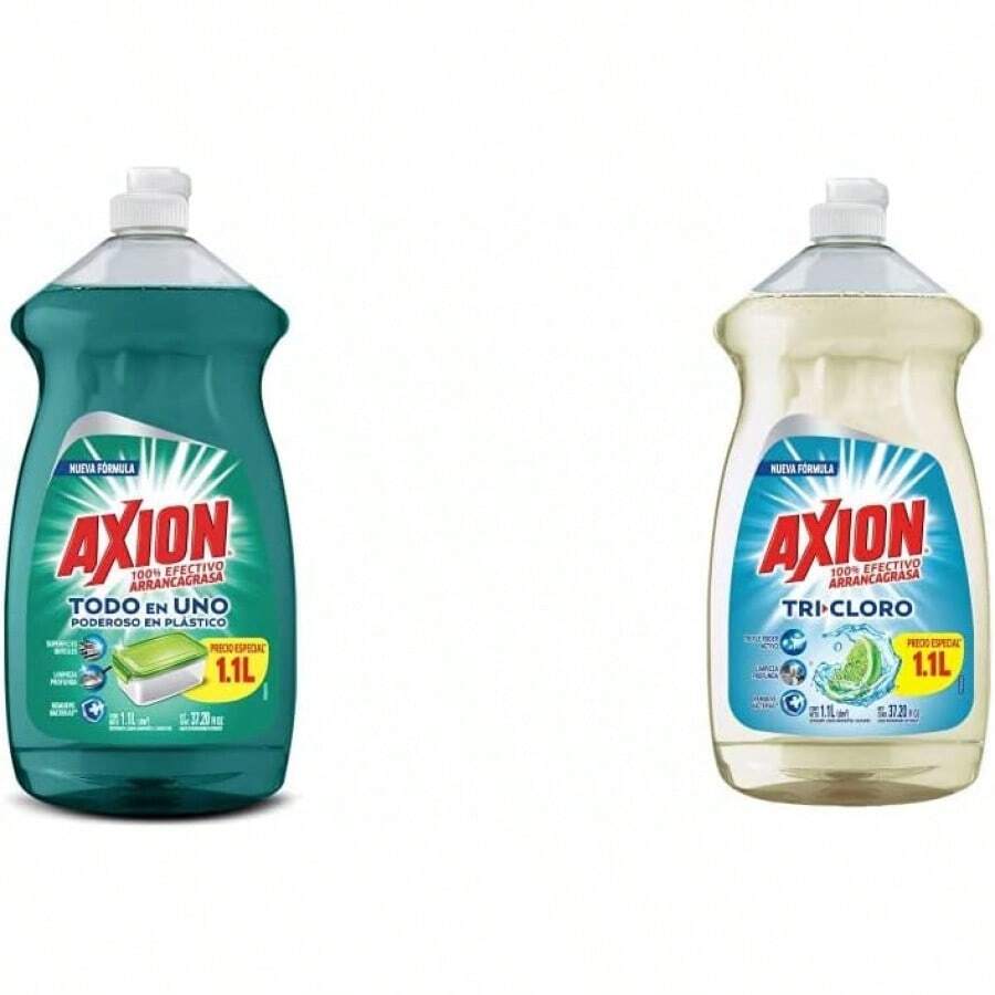 Axion Powerful Liquid Dish Soap For Plastics 1.1 L. 100% Effective ...