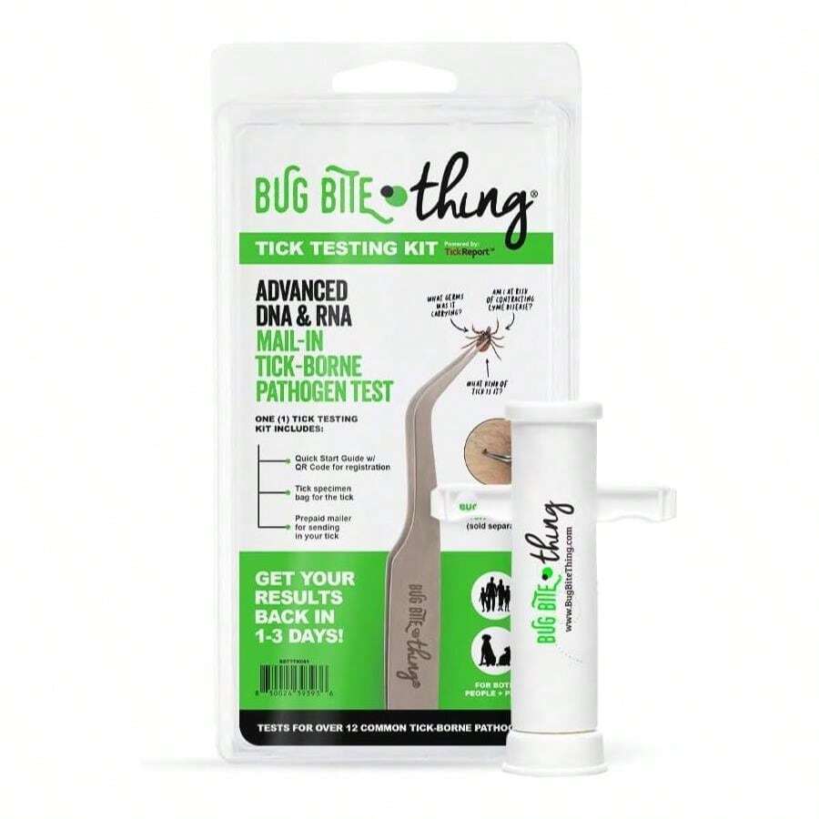 BUG BITE THING Tick Testing Kit Powered By TickReport With Suction Tool ...