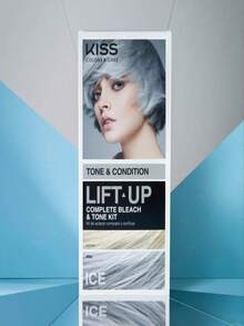 KISS Lift Up Complete Hair Bleach & Icy Silver Toner Kit, Gentle ...