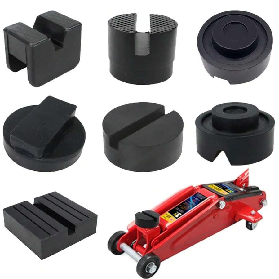Different Types Car Lift Jack Stand Rubber Pads Black Rubber Slotted ...