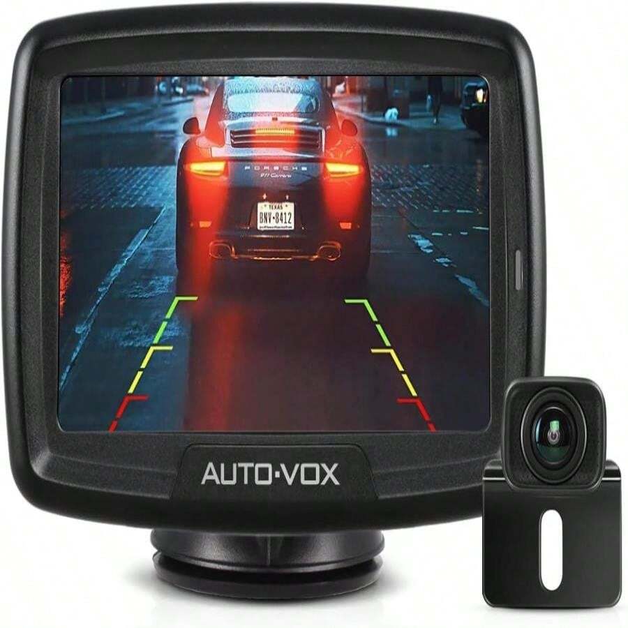 AUTO-VOX CS-2 Wireless Backup Camera With 43" Car Monitor, Easy Install ...