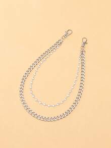 Fashion Punk Rock Hip Hop Cross Heart Double-Layer Pants Chain ...