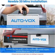 AUTO-VOX CS-2 Wireless Backup Camera With 43" Car Monitor, Easy Install ...