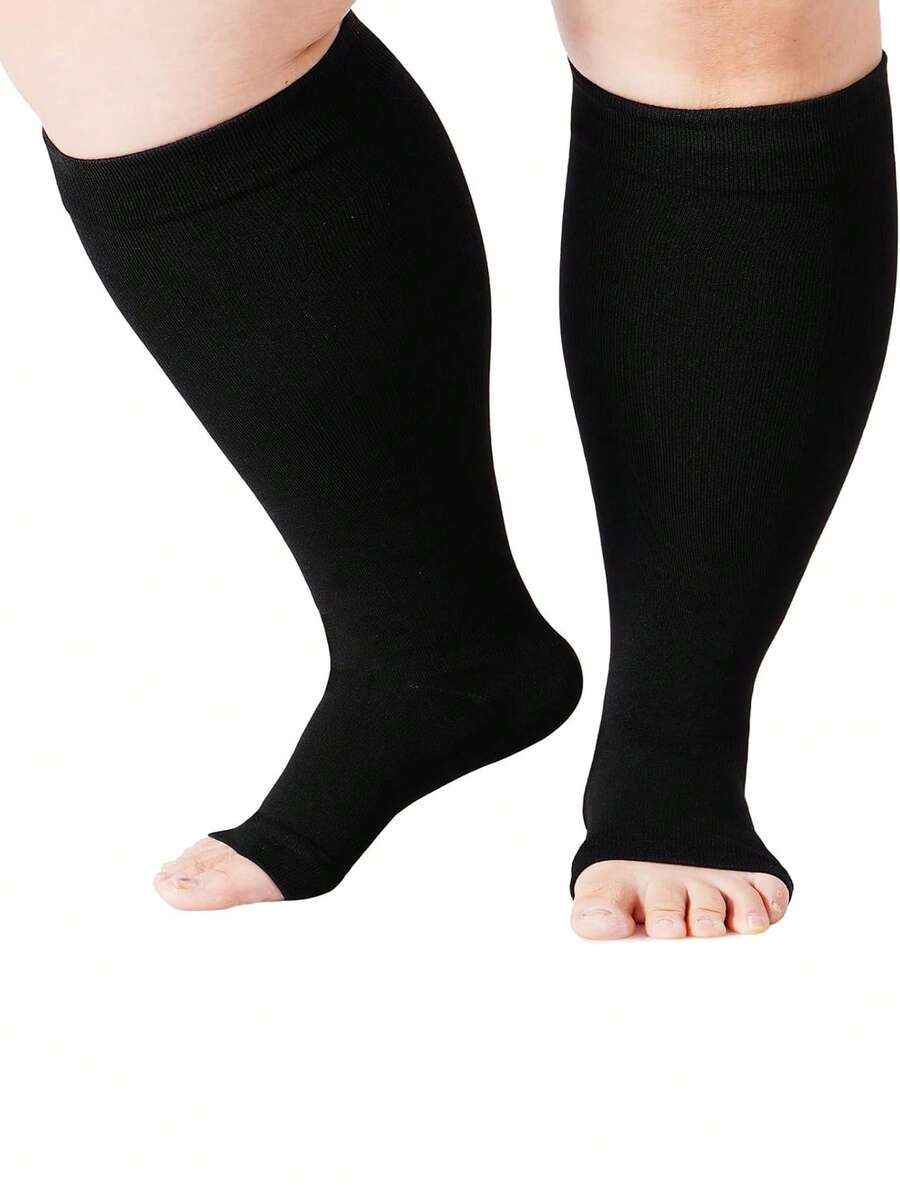 Plus Size Compression Socks For Men Women Open Toe Compression Socks ...