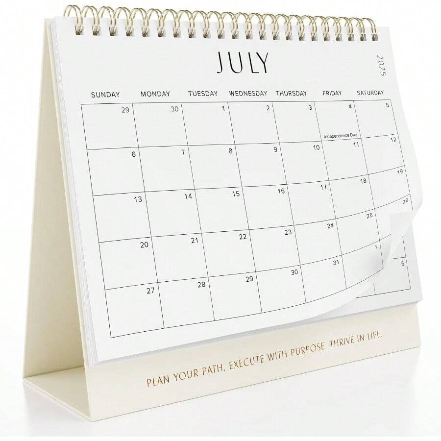 Aesthetic Desk Calendar 20252026 Runs From June 2025 Until December ...