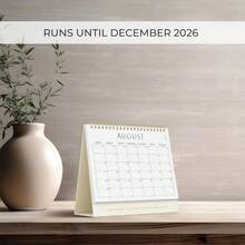 Aesthetic Desk Calendar 20252026 Runs From June 2025 Until December ...