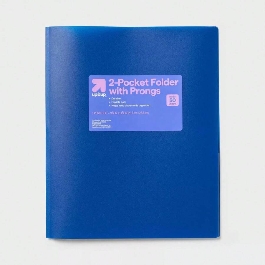 2 Pocket Plastic Folder With Prongs | SHEIN USA