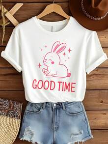 Womens Graphic Funny Oversized T Shirts Loose Fit Crewneck Short Sleeve ...