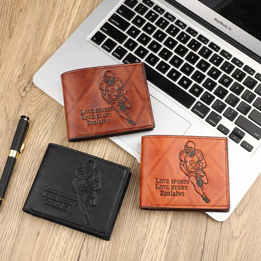 1pc Men's Short Personalized Wallet, Large Capacity Coin Purse With ...