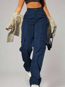 Y2K Streetwear Cargo Pants For Women High Waisted Casual Pants Work ...