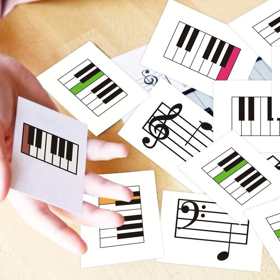 Piano Music Theory Flashcard,Music Educational Card, Piano Chords ...