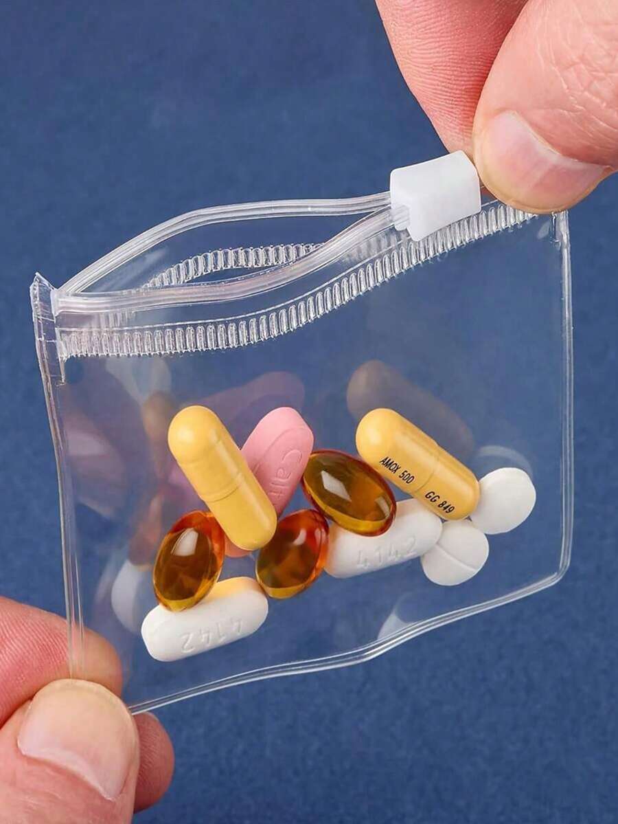 1/5/10pcs Reusable Medication Storage Bags, Zipper Pill Pouches ...